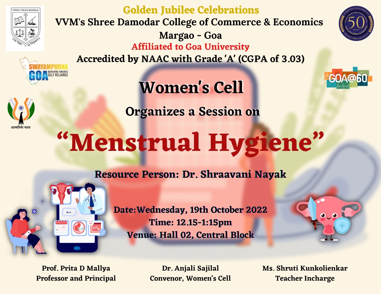 Awareness Session on ‘Menstrual Hygiene’ – Shree Damodar College of ...