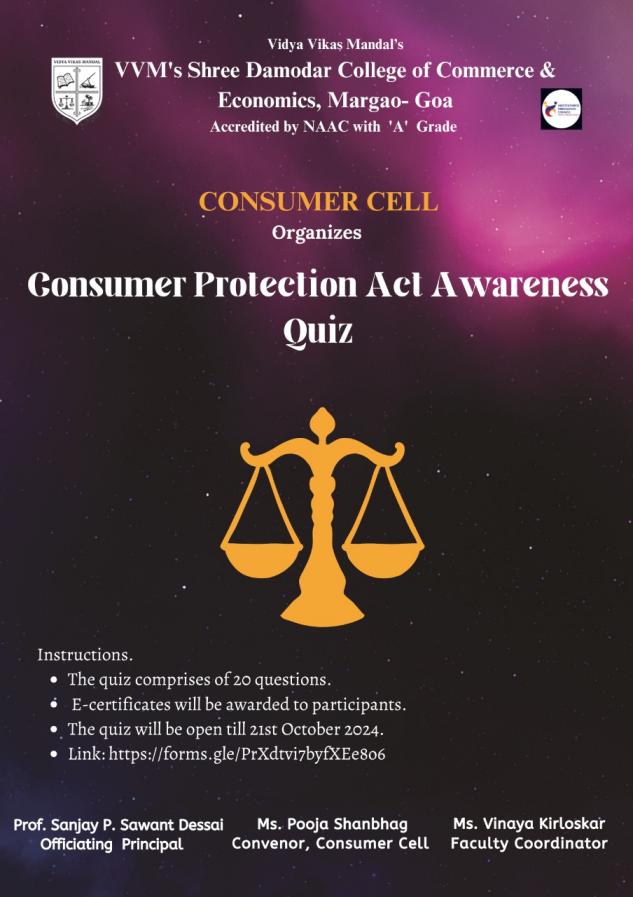 Consumer Protection Act Awareness Quiz – Shree Damodar College of ...