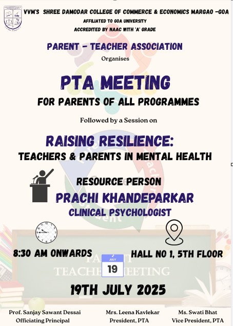 PTA Meeting – Shree Damodar College of Commerce & Economics